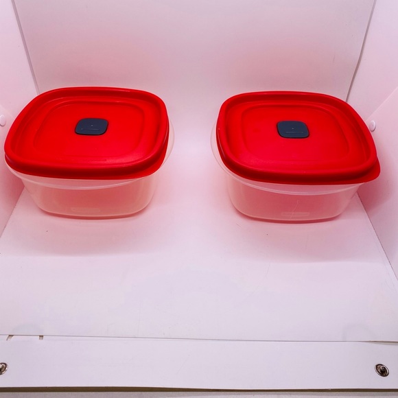 Rubbermaid | Kitchen | Nwt 2 Rubbermaid Red Storage 3 Cup Containers ...